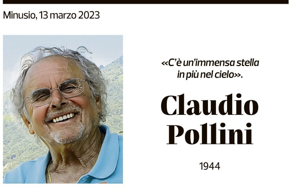 «Riposa in pace caro Claudio Pollini»