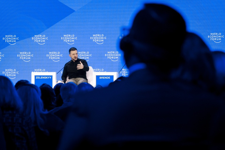 Volodymyr Zelensky al WEF: «L'Europa ha bisogno di un suo Iron Dome»