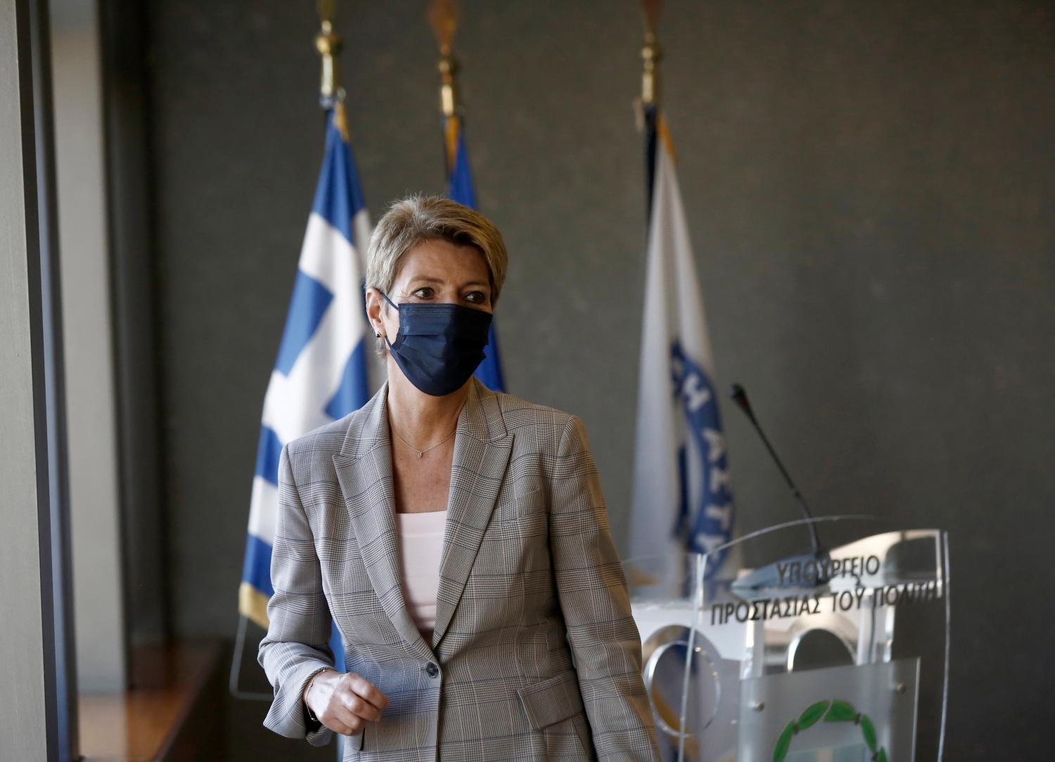 Karin Keller-Sutter in Grecia